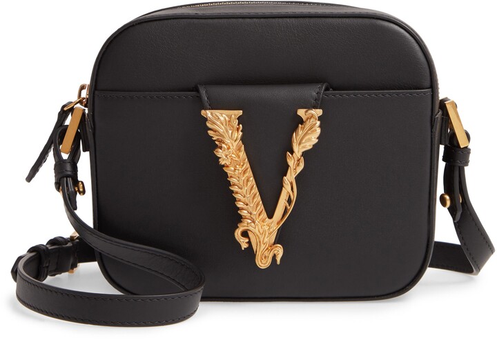 Versace Mini Virtus Leather Shoulder Bag - ShopStyle