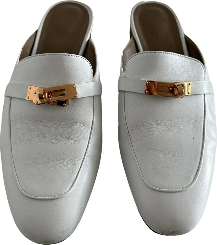 Hermes Leather mules & clogs - ShopStyle