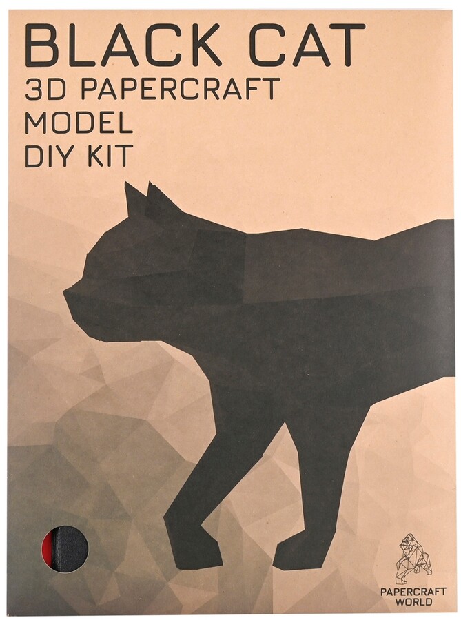Papercraft World 3D Papercraft Model Diy Kit, Black Cat Model ...