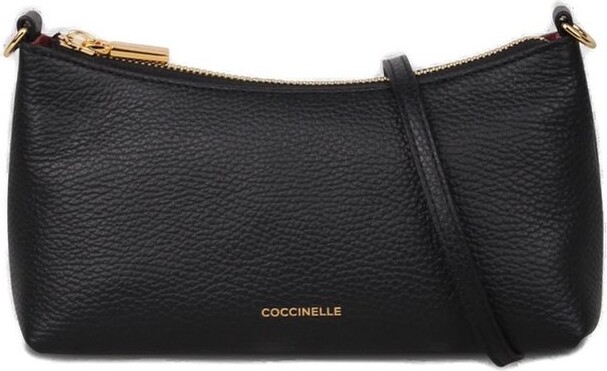 Coccinelle Aura Logo Debossed Shoulder Bag - ShopStyle