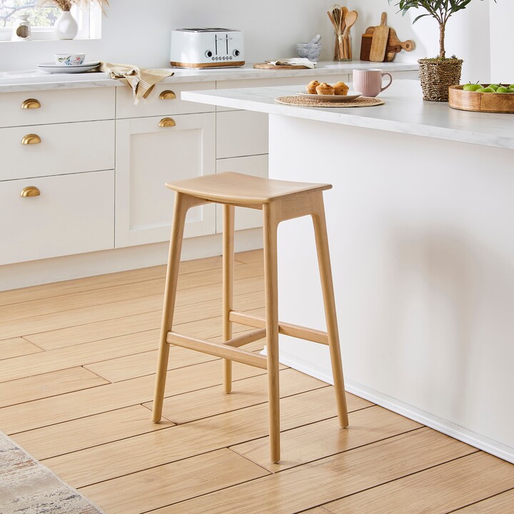 Dunelm Albert Bar Stool Light Oak - ShopStyle