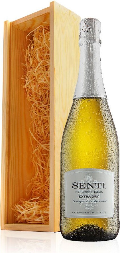 Virgin Wines Senti Prosecco Extra Dry 75CL In Wooden Gift Box ...