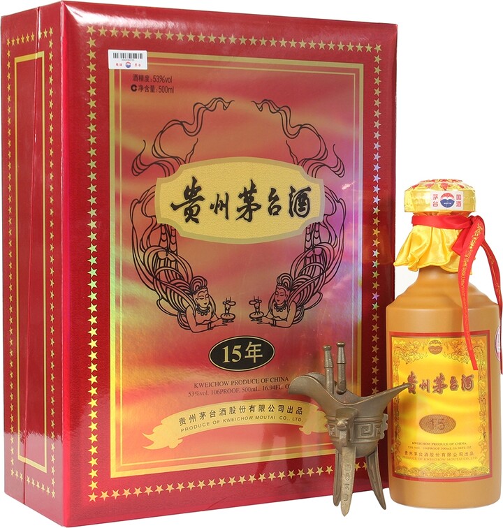 Kweichow Moutai 15 Year Old Baijiu 500ml - ShopStyle Food & Beverage