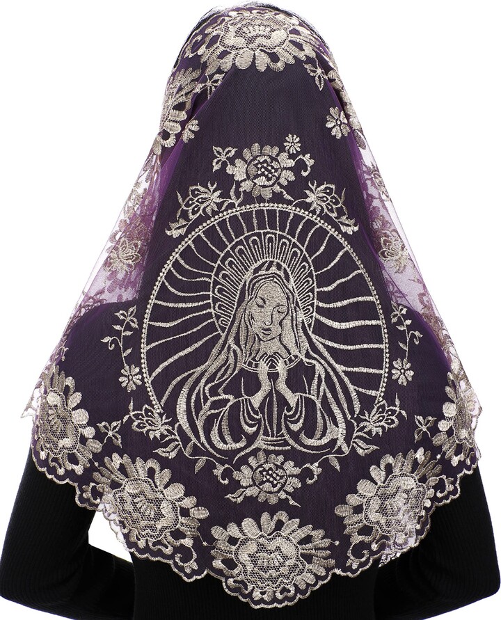 Bozidol Women's Chapel Lace Veils Catholic Church Mantilla Mass Head ...