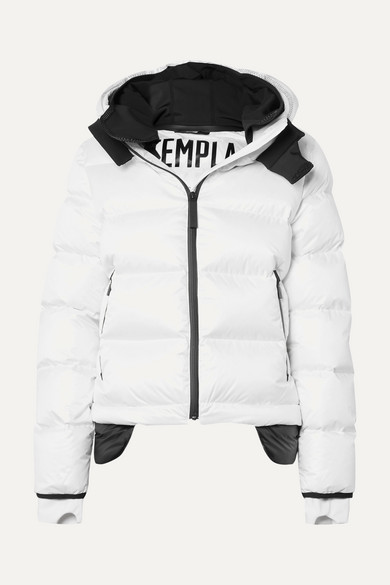 TEMPLA 10k Nano Gloss Hooded Quilted Shell Down Jacket - White - ShopStyle