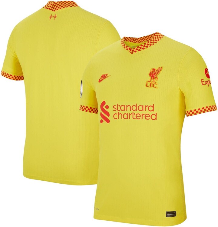 Nike Men's Yellow Liverpool 2021/22 Third Vapor Match Jersey ...
