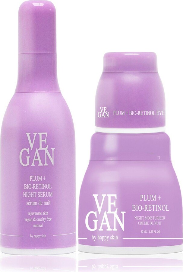 VEGAN by happy skin Plum + Bio-Retinol Night Cream 50ml + Plum + Bio ...