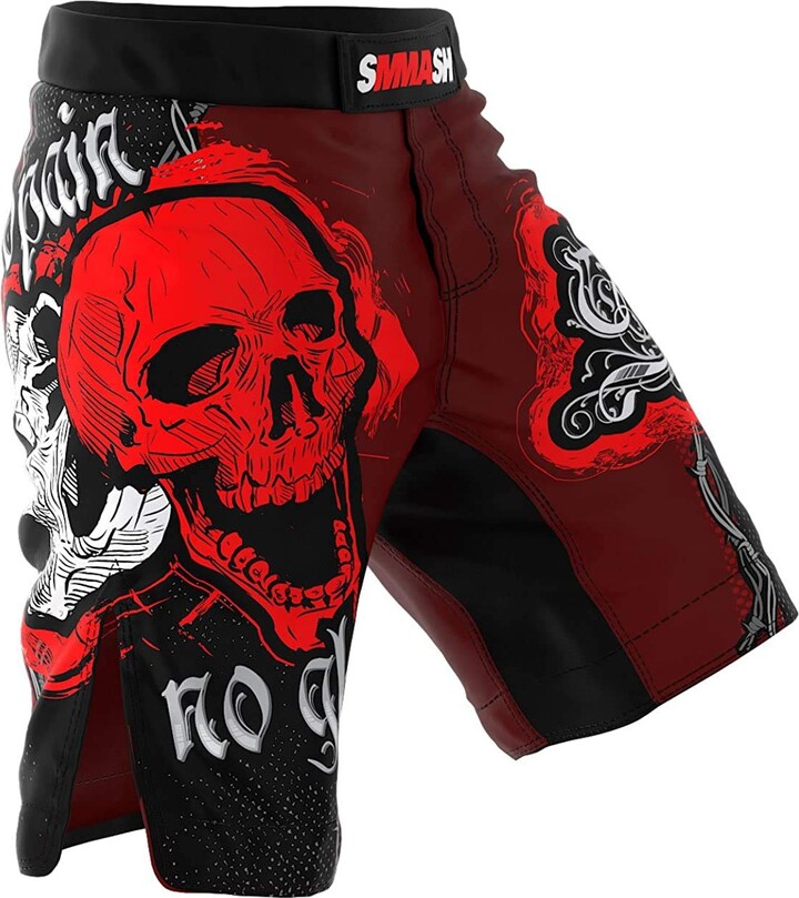 SMMASH MMA Shorts Skull Red MMA BJJ UFC K1 S M L XL XXL - ShopStyle