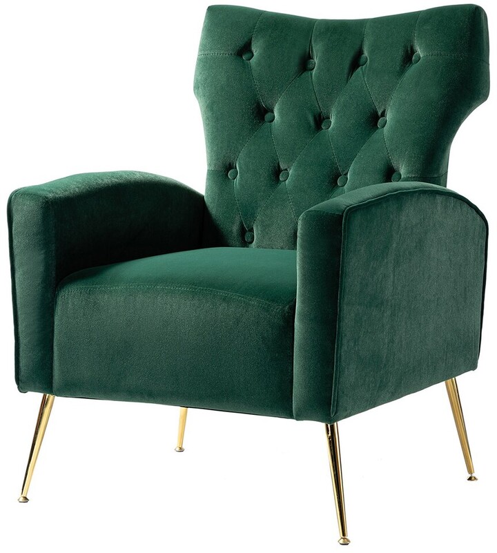 Home Design Abadiana Velvet Accent Chair/Wingback Chair - ShopStyle ...