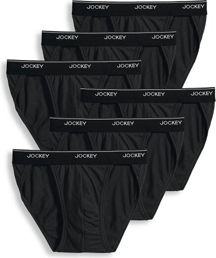 Jockey Men' Elance String Bikini - 6 Pack L Black - ShopStyle Briefs