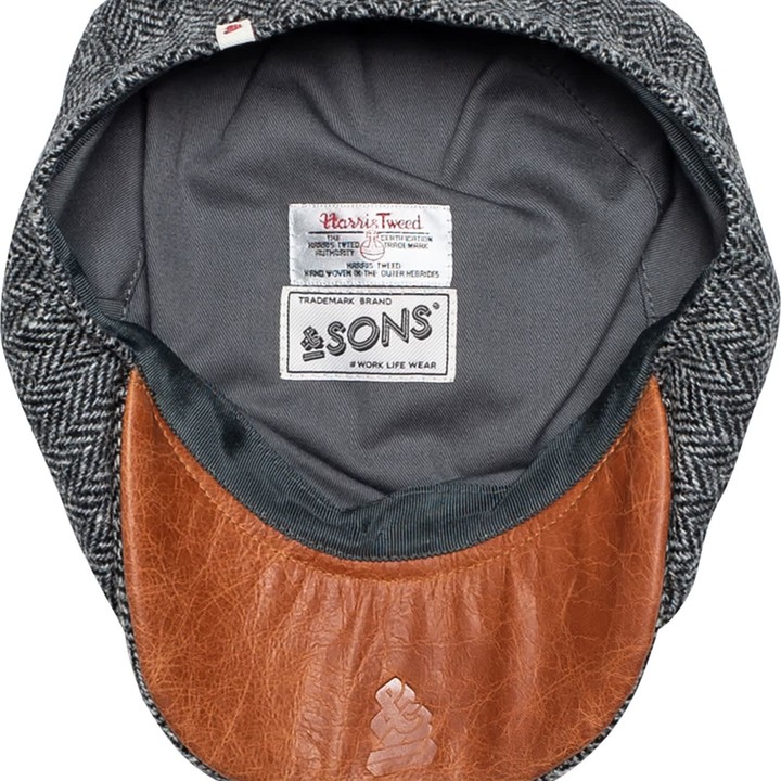 &Sons Trading Co Thompson Baker Boy Hat- Grey Herringbone - ShopStyle