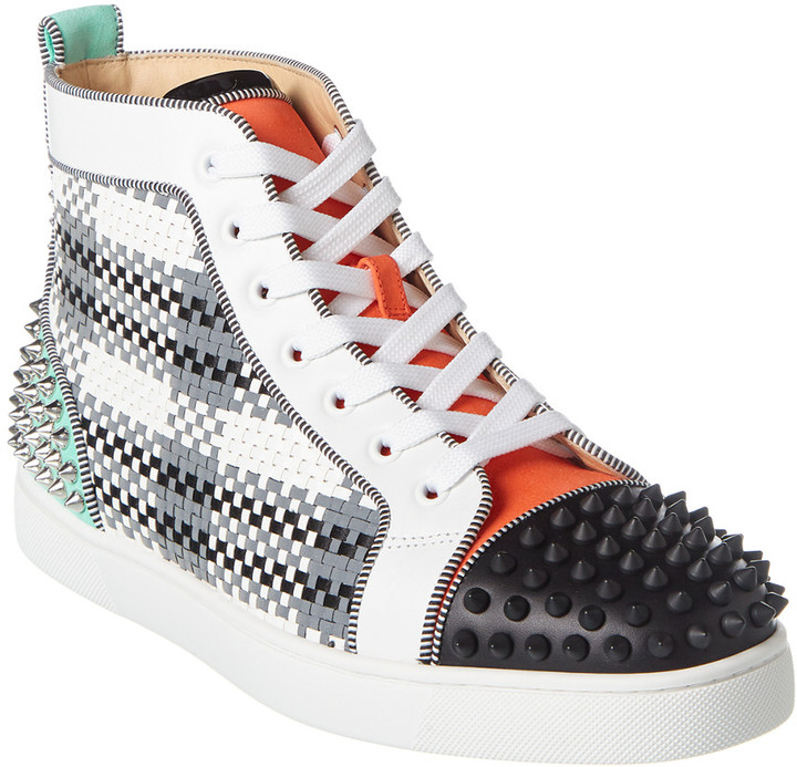 Christian Louboutin Lou Spikes 2 Leather Sneaker - ShopStyle