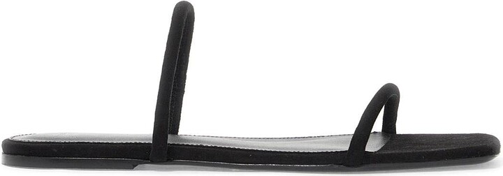 Totême minimalist suede leather slides - ShopStyle