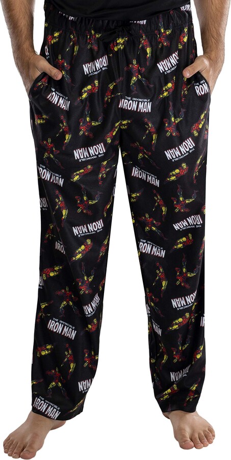 Intimo Marvel Men's Iron Man Retro Comic Allover Print Loungewear ...