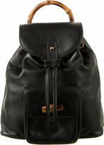 Gucci Bamboo Leather Drawstring Mini Backpack - ShopStyle