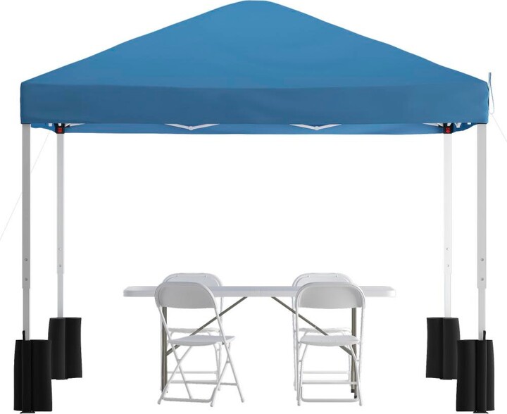 Emma+Oliver Outdoor Event/Tailgate Set With Pop Up Event Canopy With ...