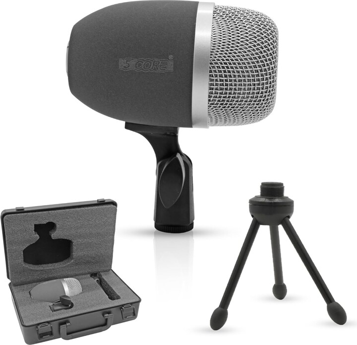 5 Core Tom Mic 1Piece Wired Cardioid Bass Drum Microphone Kit High Spl ...
