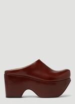 Sportmax Mansia Platform Clogs in Brown - ShopStyle