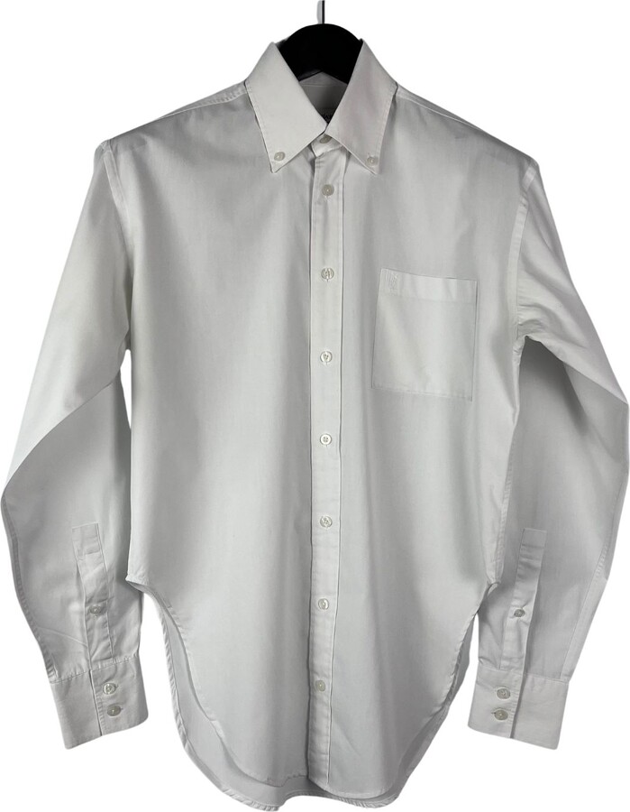 Velier. Rework Ysl Rework Curved White Cotton Shirt - ShopStyle