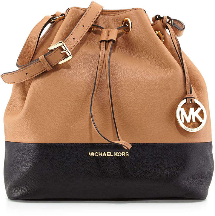 MICHAEL Michael Kors Jules Large Drawstring Shoulder Bag, Suntan/Black - ShopStyle Clothes and Shoes