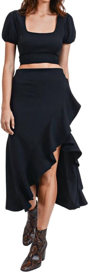 Painted Threads Stephanie Open Back Skirt Set In Black - ShopStyle