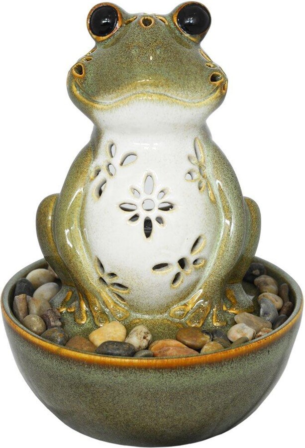 WATSONS Frog Tabletop Indoor Fountain Water Feature with LED Light and ...