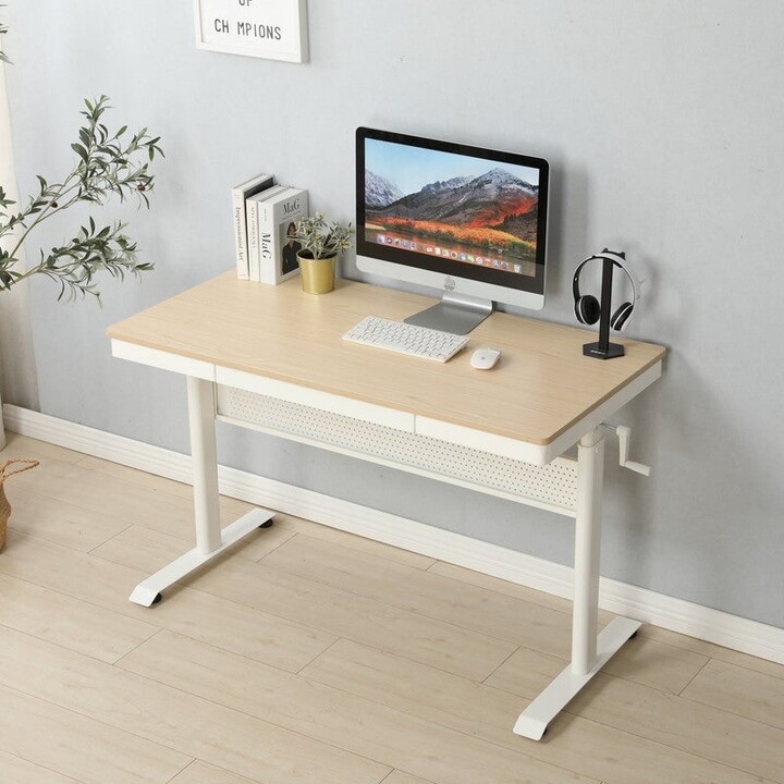 Mieres Height Adjustable Standing Desk, Large Sit Stand Up Desk with ...