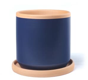 casa atlantica Clay Pot Painted In Blue Night M terracotta - ShopStyle ...