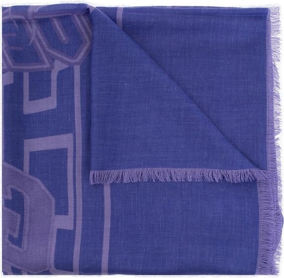Givenchy Logo-Pattern Raw-Cut Edges Detailed Scarf - ShopStyle Scarves