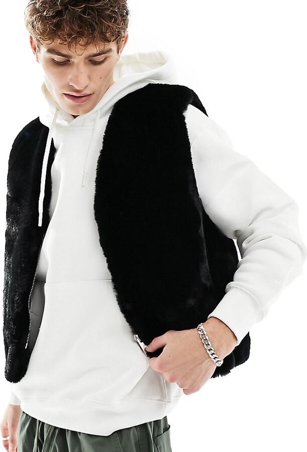 Weekday Alasadair faux fur vest in black exclusive to ASOS - ShopStyle ...