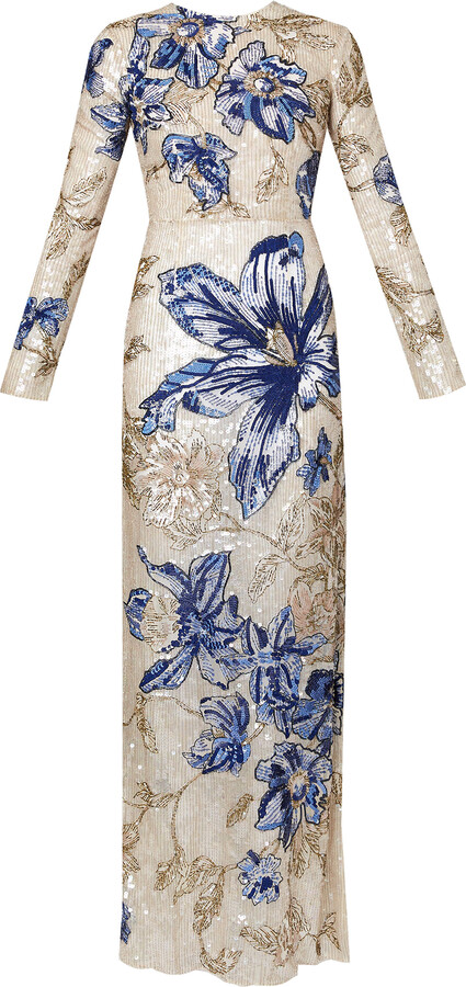 Erdem Beaded Sequin Maxi Dress - ShopStyle