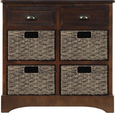 August Grove Patinkin Retro Style Storage Chest With 2 Drawers And 4 ...
