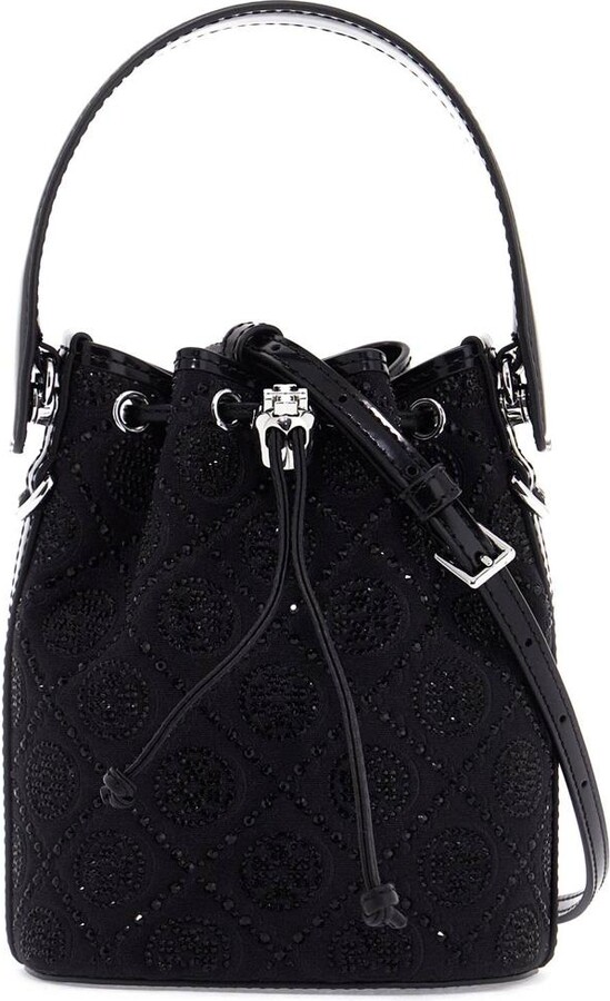 Tory Burch Monogram T Bucket Bag With Rhinest - ShopStyle