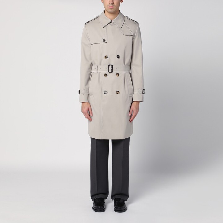Burberry Heron-coloured cotton trench coat - ShopStyle