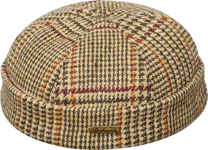 Sterkowski Docker Leon Beanie Harris Tweed 58 cm Beige Check ...