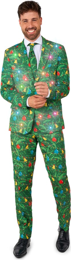 SUITMEISTER Men's Christmas Suit - Real Light Up Festive Outfit Slim ...