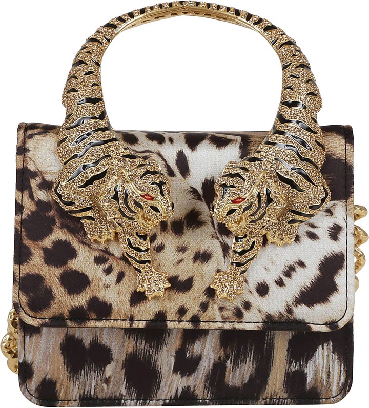 Roberto Cavalli Tiger Handle Bag - ShopStyle