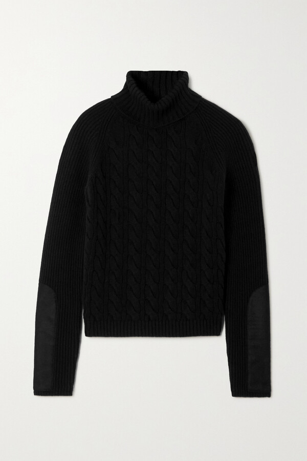 Max Mara Mario Cable-knit Merino Wool And Cashmere-blend Turtleneck ...