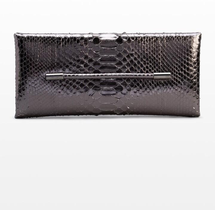 Tom Ford Ava Laminated Python Clutch Bag - ShopStyle