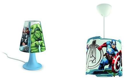 Philips Marvel Avengers Children's Bedside LED Table Lamp with Marvel ...