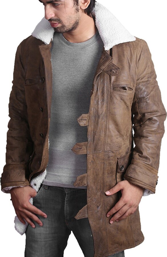 Feather Skin BANE Coat 'Tom Hardy - Dark Knight Rises' Vintage Brown ...