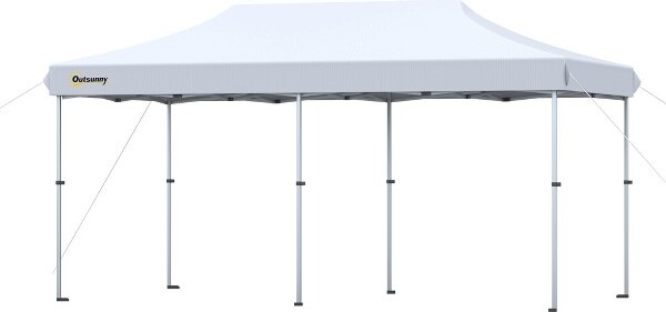 Outsunny 10'x20' Aluminum Pop Up Canopy Folding Instant Shelter Party ...