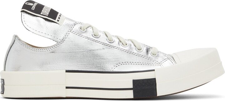 Rick Owens Silver Converse Edition Turbodrk Chuck 70 Low Sneakers ...