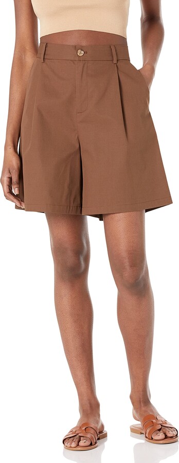 The Drop Women's Salma Loose-Fit Pleated Long Walk Short - ShopStyle