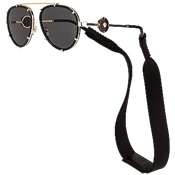 Versace Vintage Icon Pilot Clip-On Sunglasses in Black - ShopStyle