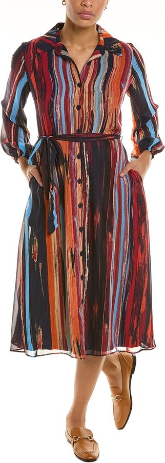Donna Ricco Midi Shirt Dress - ShopStyle
