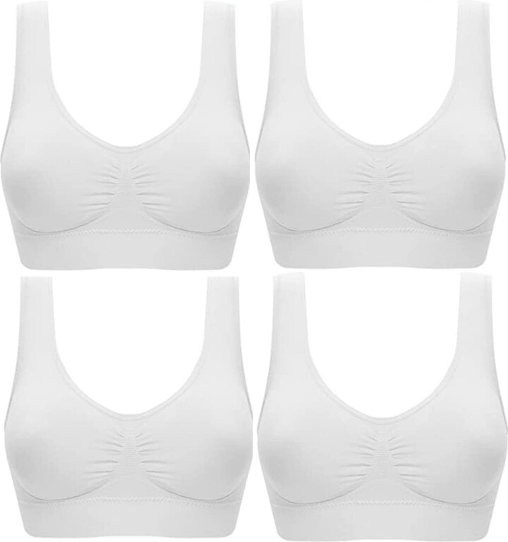 Marielle 4 Pack Double Lined Material Premium Comfort Bra Seamless ...