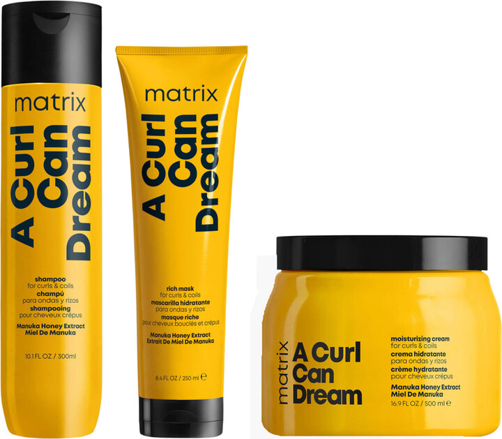 Matrix A Curl Can Dream Manuka Honey Infused Shampoo, Mask and Leave-in ...