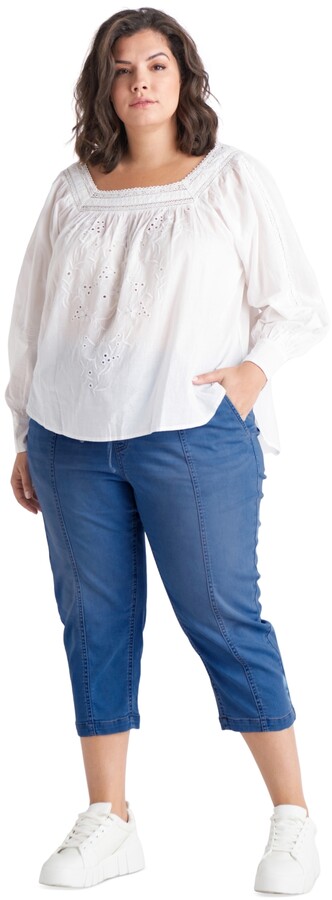 Black Tape Trendy Plus Size High-Rise Capri Jeans - ShopStyle