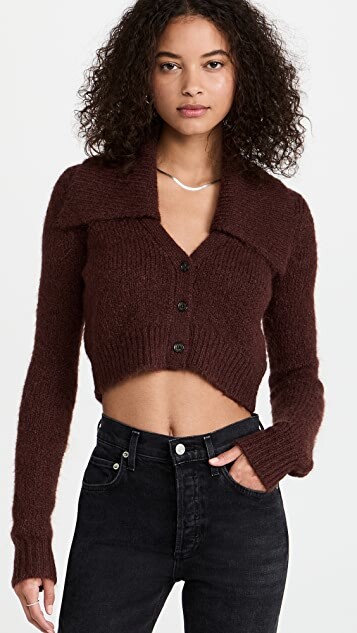 Pistola Denim Lenore Collared Crop Cardigan - ShopStyle